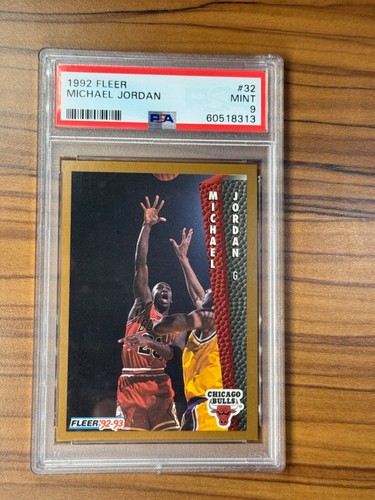 1992 FLEER MICHAEL JORDAN #32 PSA 9 (MINT) HOF CHICAGO BULLS Goat ...
