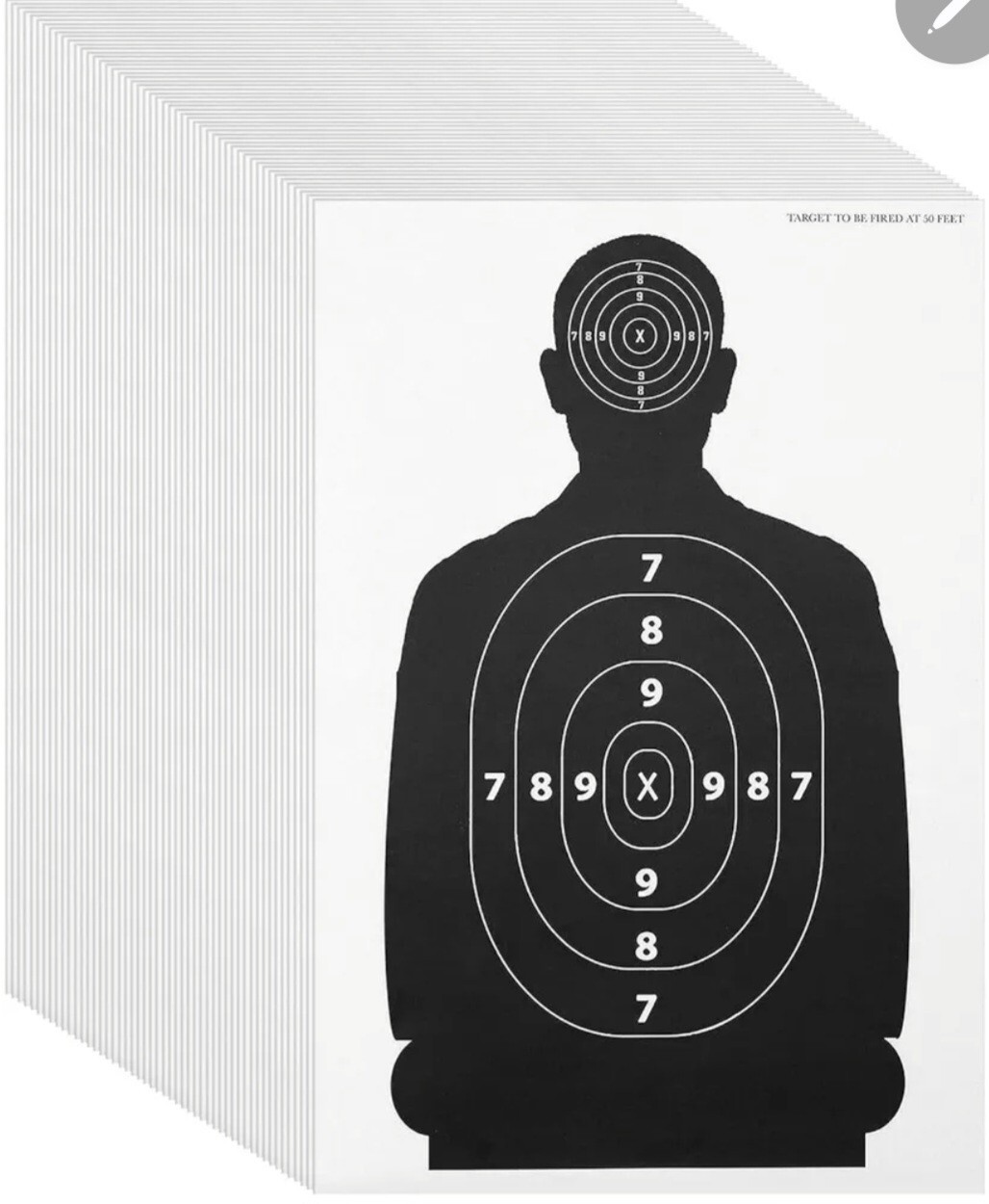 Juvale 17 x 25 inch Shooting Range Paper Silhouette Targets for ...