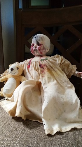 creepy doll horror Gore zombie demon scary Halloween prop dark oddities ...