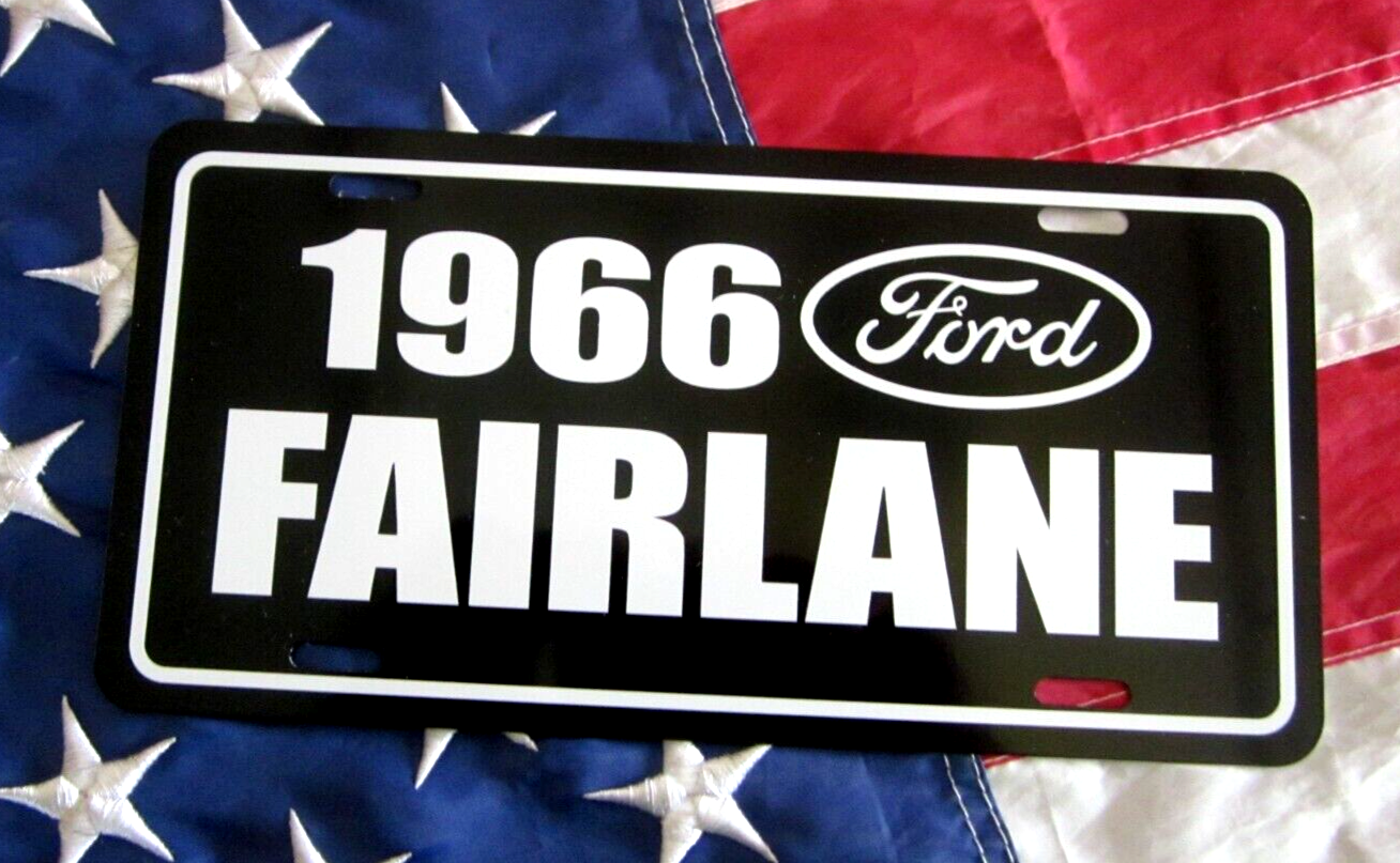 Black 1966 Ford FAIRLANE license Plate car tag 66 | eBay