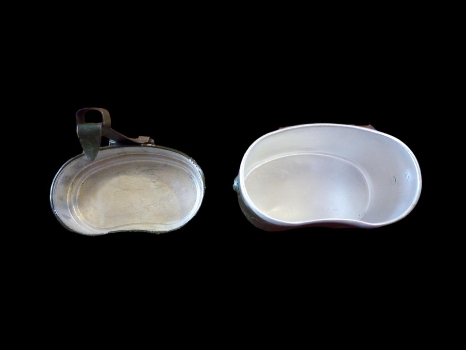 ORIGINAL ROMANIAN MILITARY 2 PIECE MILITARY MESS KIT CAMPING SURVIVAL ...