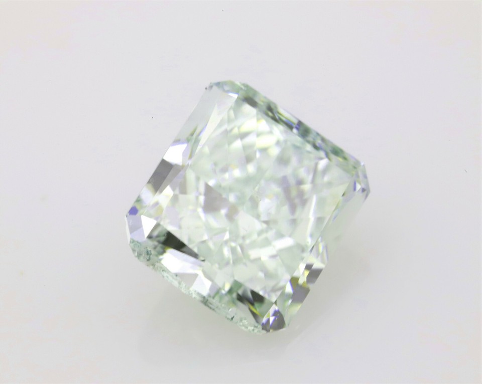 Green Diamond 1.11ct Natural Loose Fancy Light green Color Radiant GIA ...