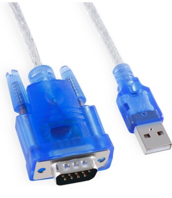 USB to RS232 Serial Port 9 Pin DB9 Cable Serial COM Port Adapter ...