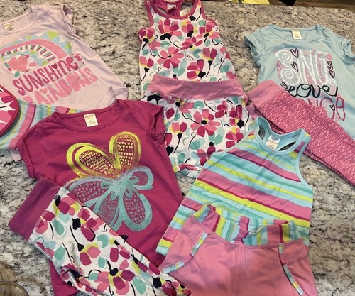 Girls Size 4 Gymboree Outlet Colorful Set of 5 Outfits W/Visor | eBay