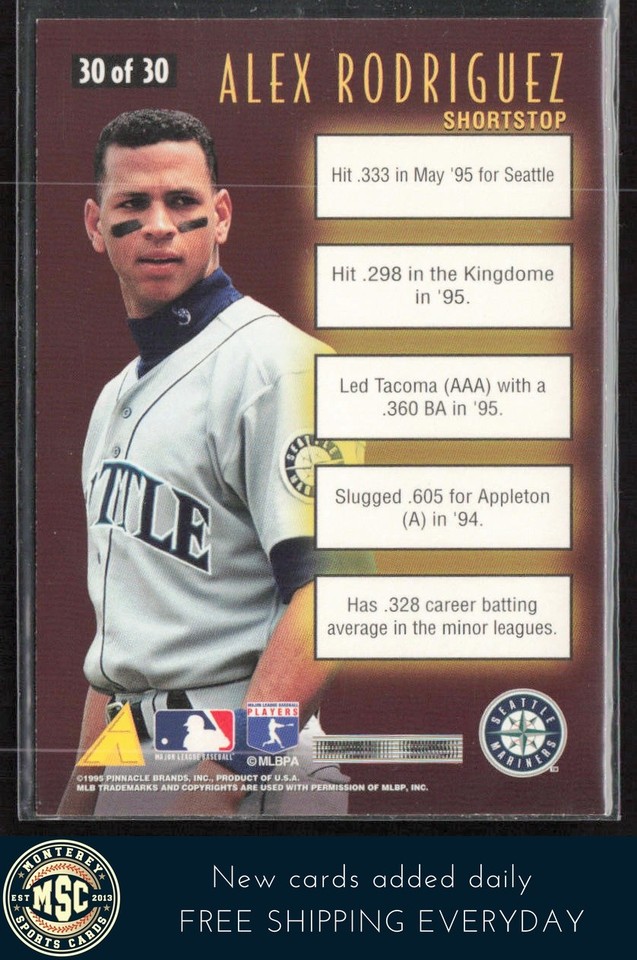 Alex Rodriguez 1996 Score Numbers Game #30 Seattle Mariners | eBay