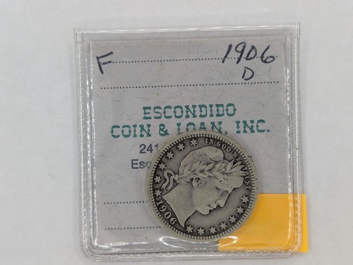1906-D Barber Quarter - F - Dealer Grade | eBay