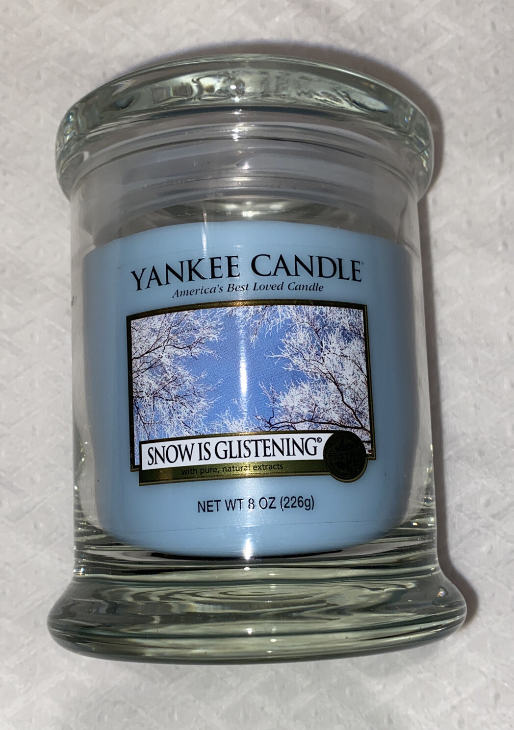 YANKEE CANDLE WINTER WONDERLAND ~ SNOW IS GLISTENING ~ FOOTED TUMBLER 8 ...