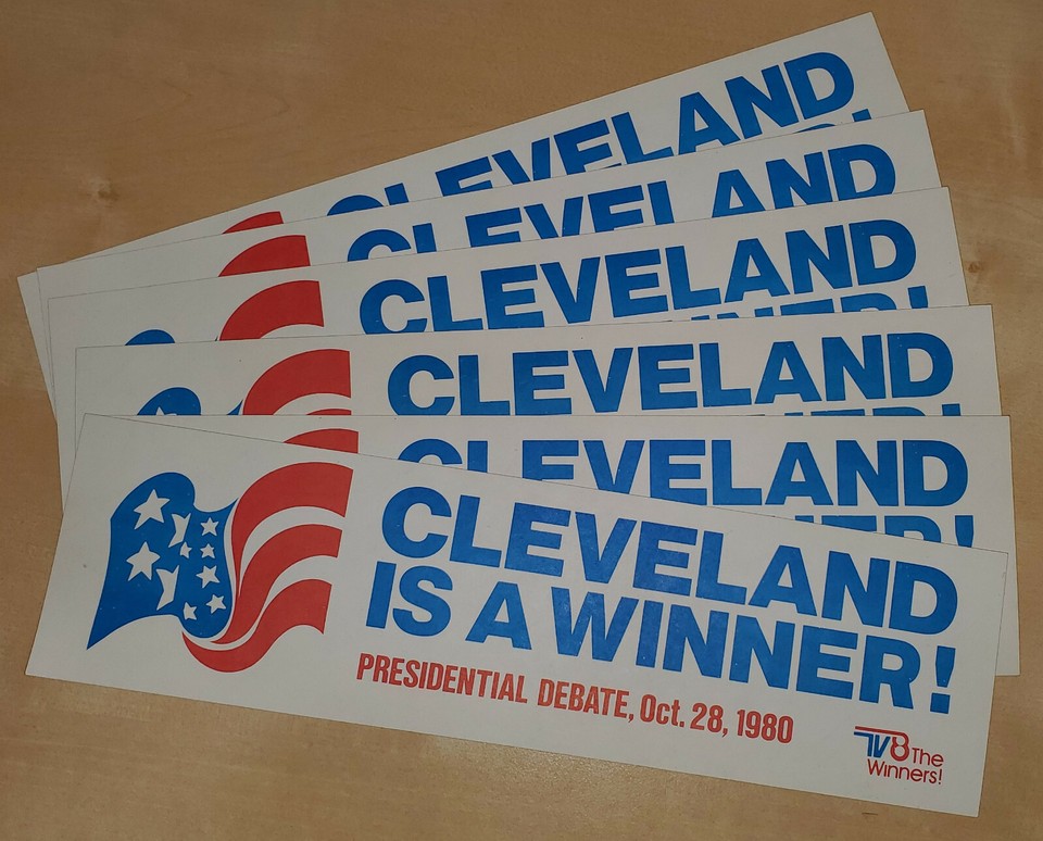 1980 Presidential Debate Bumper Stickers "Cleveland is a Winner ...