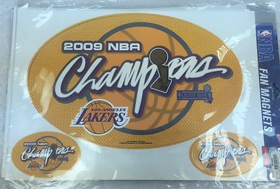 Los Angeles Lakers 2009 NBA Champions Magnet Set TEAM LA NEW 17x11in | eBay