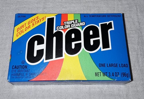 1995 CHEER TRIPLE COLOR GUARD ONE LARGE LOAD POWDER LAUNDRY DETERGENT 3 ...