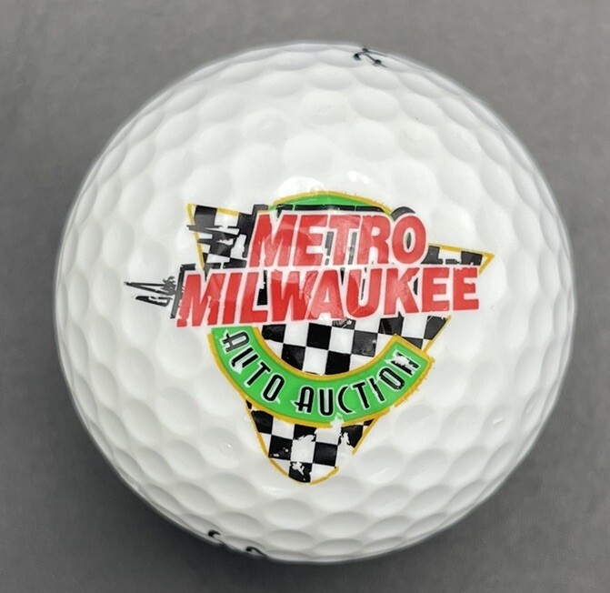 Metro Milwaukee Auto Auction Logo Golf Ball (1) Titleist DT Pre-Owned ...