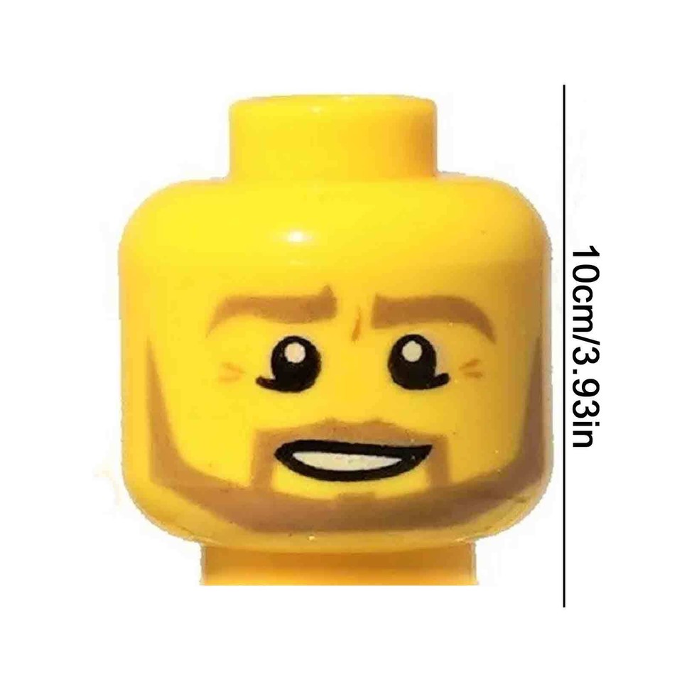 56 PCS NEW Lego Male Minifigure Minifig Head Beard Black Mustache ...