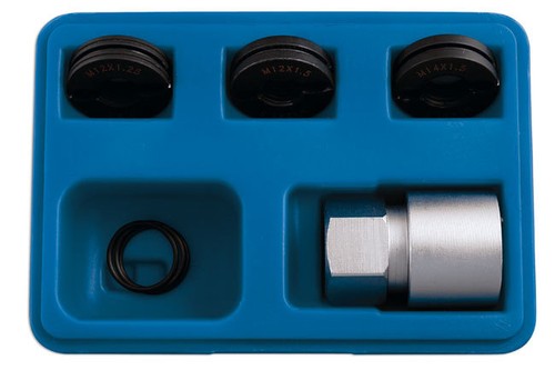 DAMAGED Wheel Stud Thread Repair Tool Set Uses Reverse Action M12 M14 ...