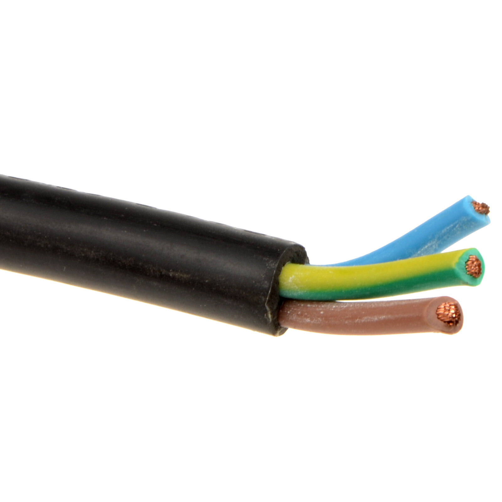 13A/5A Fully Moulded 3 Pin UK Plug to 3 Core Flex Cable Stripped Bare ...