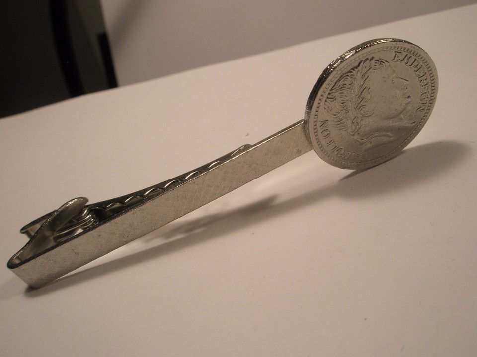 Napoleon Empereur Coin Vintage Tie Bar Clip emperor king royal Fathers ...