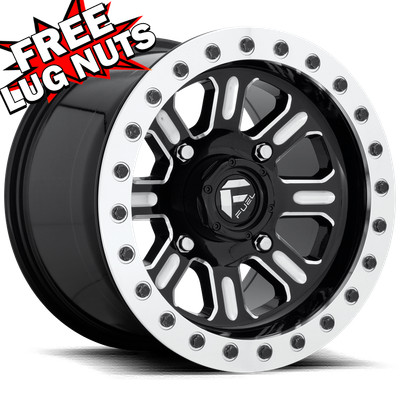 15 inch 15x7 FUEL UTV D910 HARDLINE BEADLOCK BLACK wheel rim 4x5.39 ...