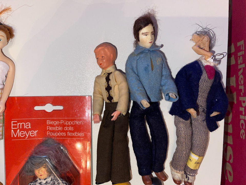 Boxlot of Vintage Dollhouse Dolls to Include MIP Erna Meyer Doll | eBay