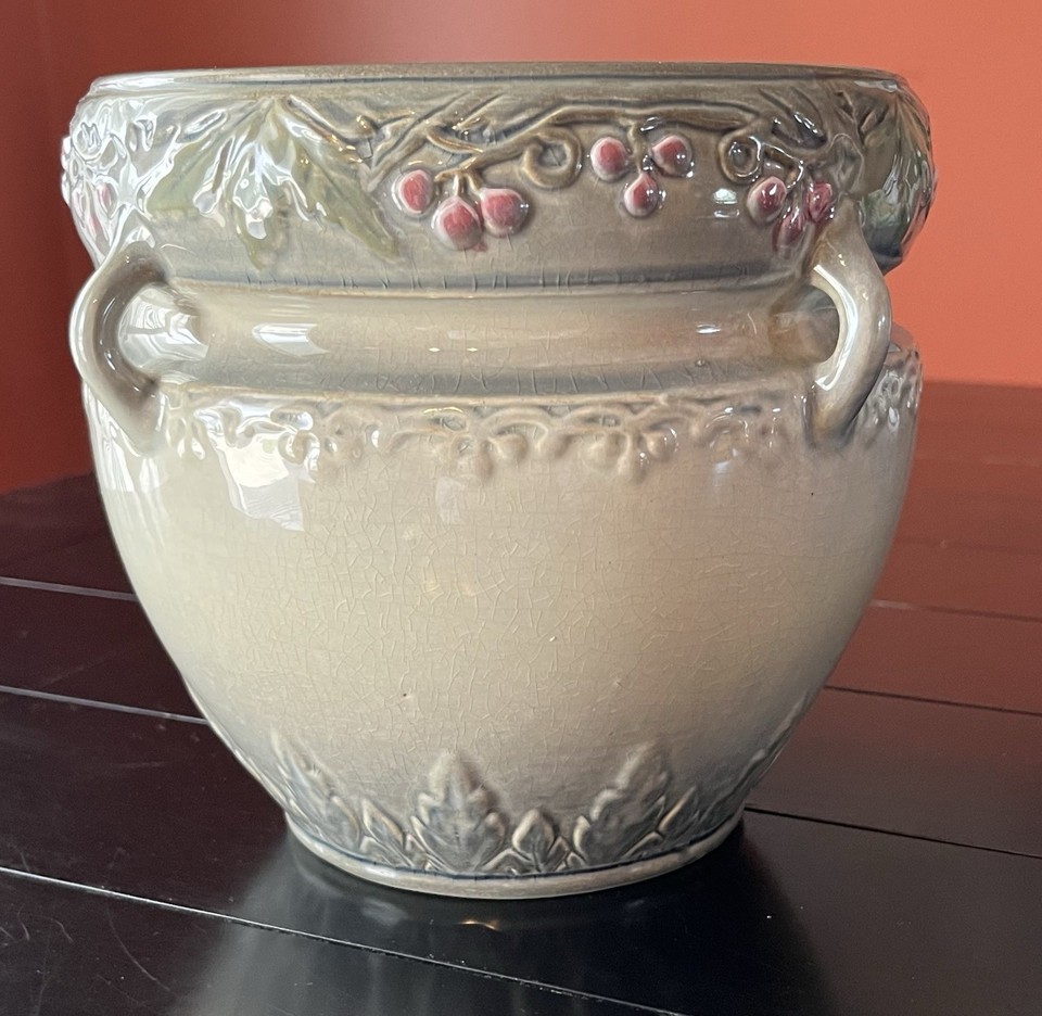 Antique Weller Pottery Etna 4 Handled Pot 7”x7” | eBay