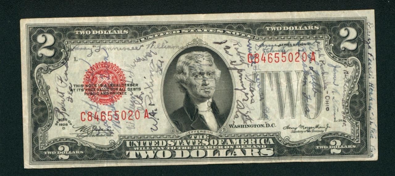 $2 1928 D United States Note ((SHORT SNORTER)) PAPER CURRENCY AUCTIONS ...
