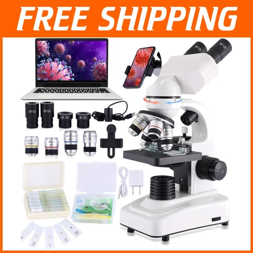 Professional Binocular Microscope 40X-2500X Magnification | eBay
