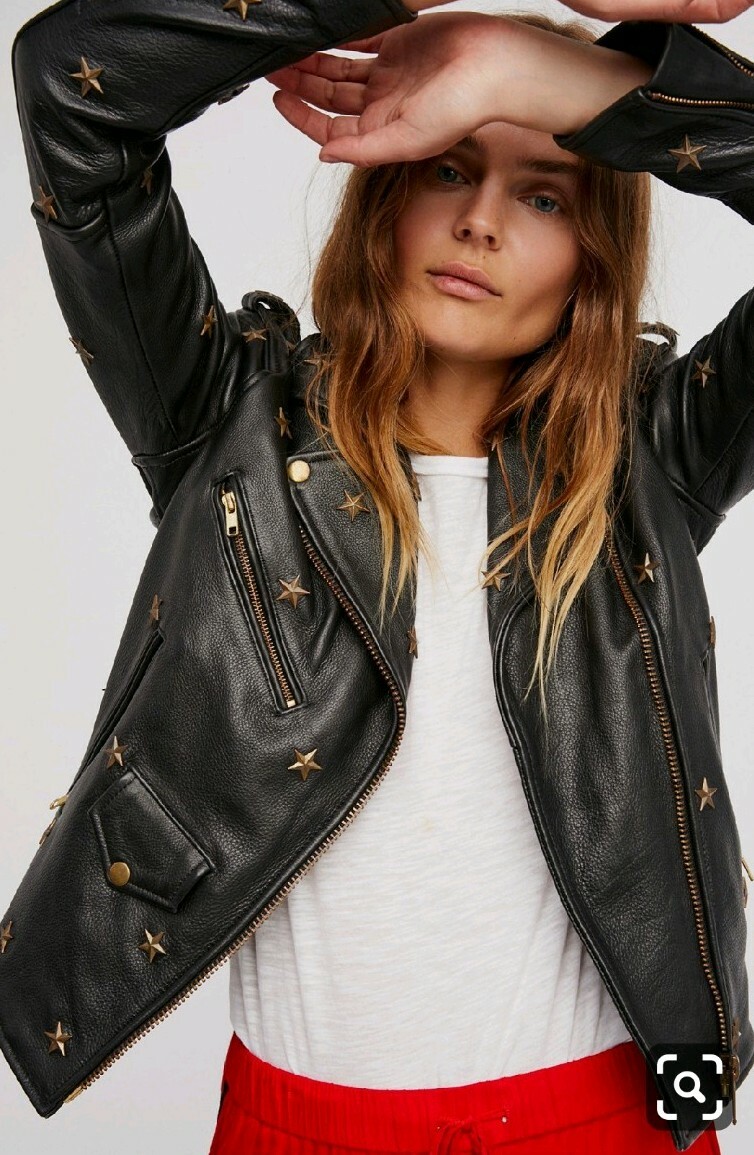 $900 Understated Leather x Free People Exclusive Brass Star Studded ...