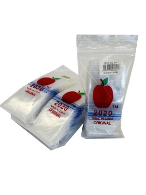 10 X Apple Bags Baggies 2020 Ziplock 100 Brand Mini Reusable. FREE ...