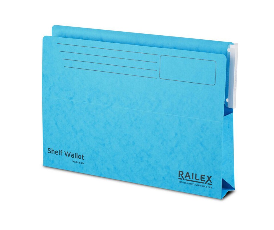 Railex Shelf Wallet SW5 A4 Foolscap 350gsm Document Filing Storage ...