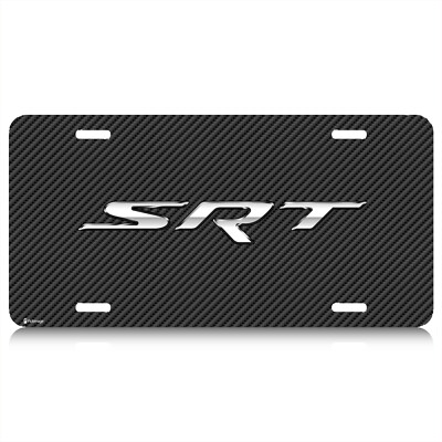 Dodge SRT Carbon Fiber Look Graphic Aluminum License Plate, Made in USA ...