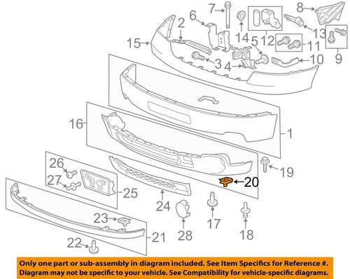GM OEM Front Bumper-Outer Filler U-nut 11515638 | eBay