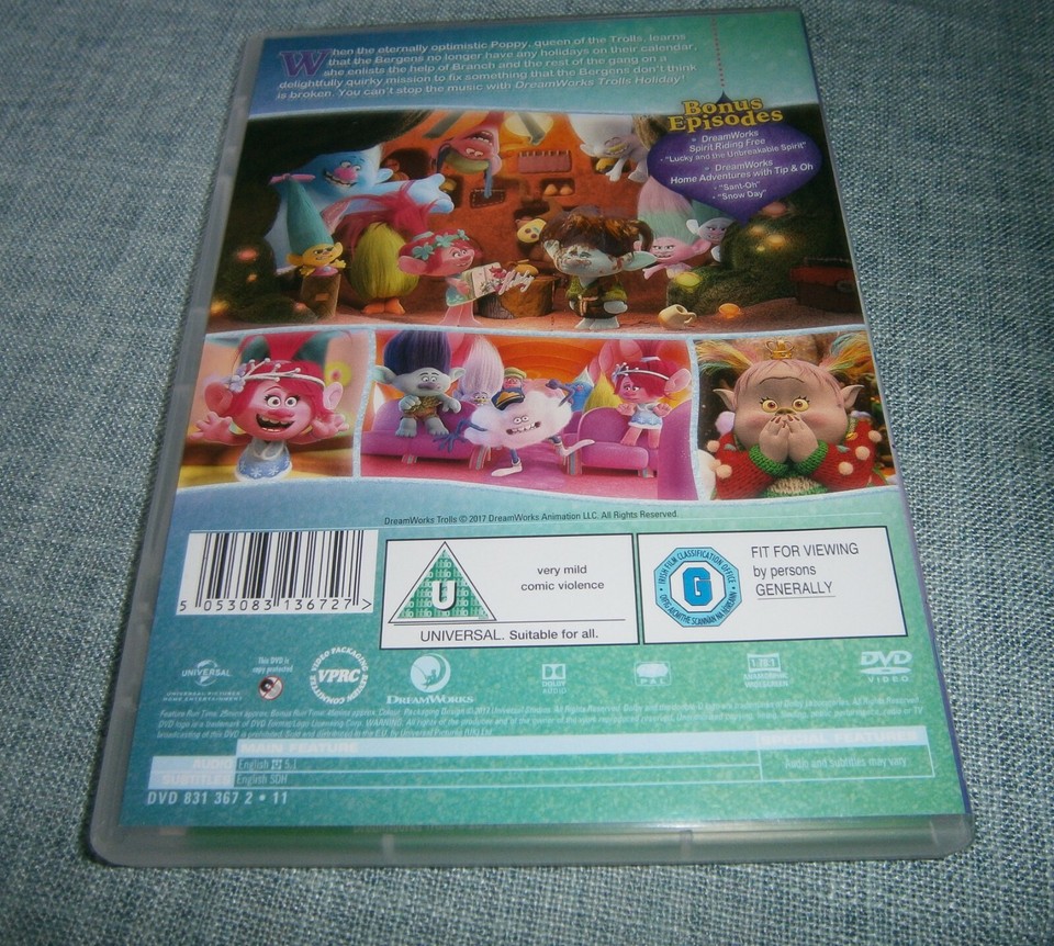 Trolls: Holiday (DVD 2017) PLUS BONUS EPISODES ANNA KENDRICK / JUSTIN ...