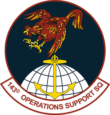 4" 143RD OPERATIONS SUPPORT SQUADRON RI AIR NATIONAL GUARD STICKER ...