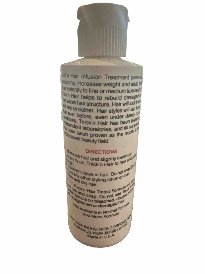 Fantasia Thick'n Hair Infusion Treatment Creme Formula Vintage 4 Oz ...