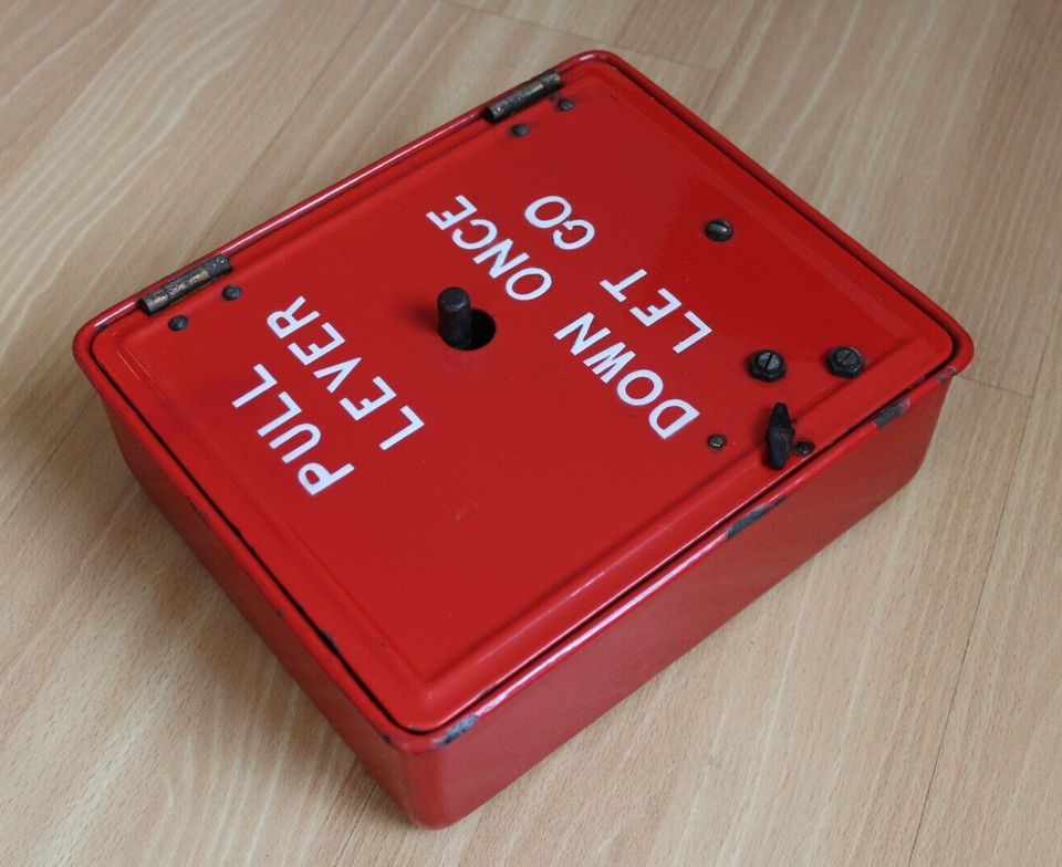 vintage PEERLESS Red Fire Alarm Pull Station box OLD PORCELAIN 1918 | eBay