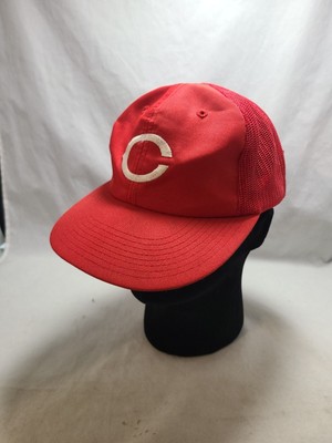 VINTAGE Cincinnati Reds Hat Cap Snap Back Red White Trucker MLB ...
