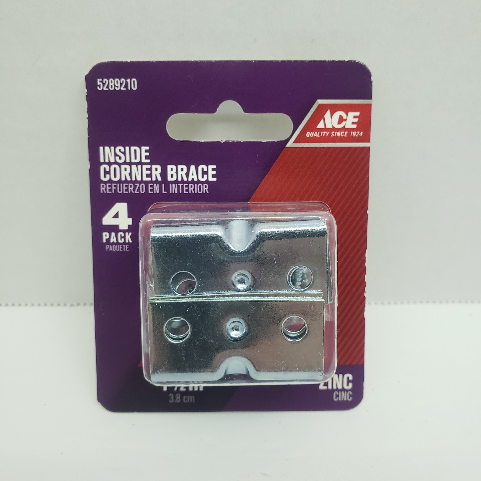 ACE Inside Corner Brace 4 Pack Zinc 1-1/2" x 3/4" #5289210 | eBay