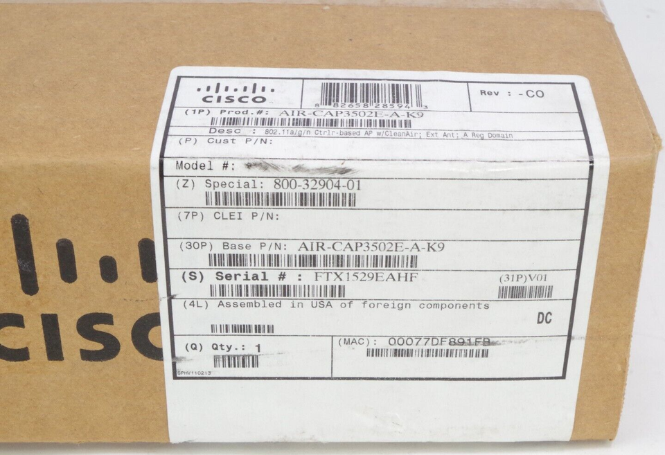 NEW Sealed Cisco Aironet 3502E Controller-Based Wireless AP AIR ...