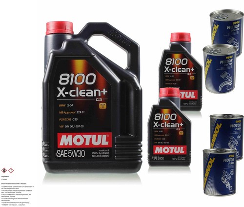 7L L'Huile De Moteur Motul 8100 X-Clean + 5W30 2xMotor Doctor + Motor ...