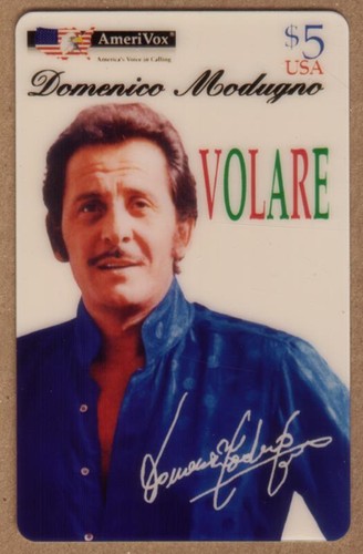 Domenico Modugno (Italien Singer) Volare Test Téléphone Carte | eBay