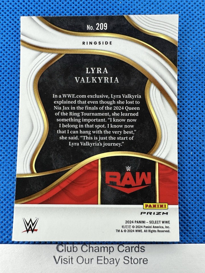 2024 #209 Lyra Valkyria Panini Select WWE Ringside Green Flash Prizm | eBay
