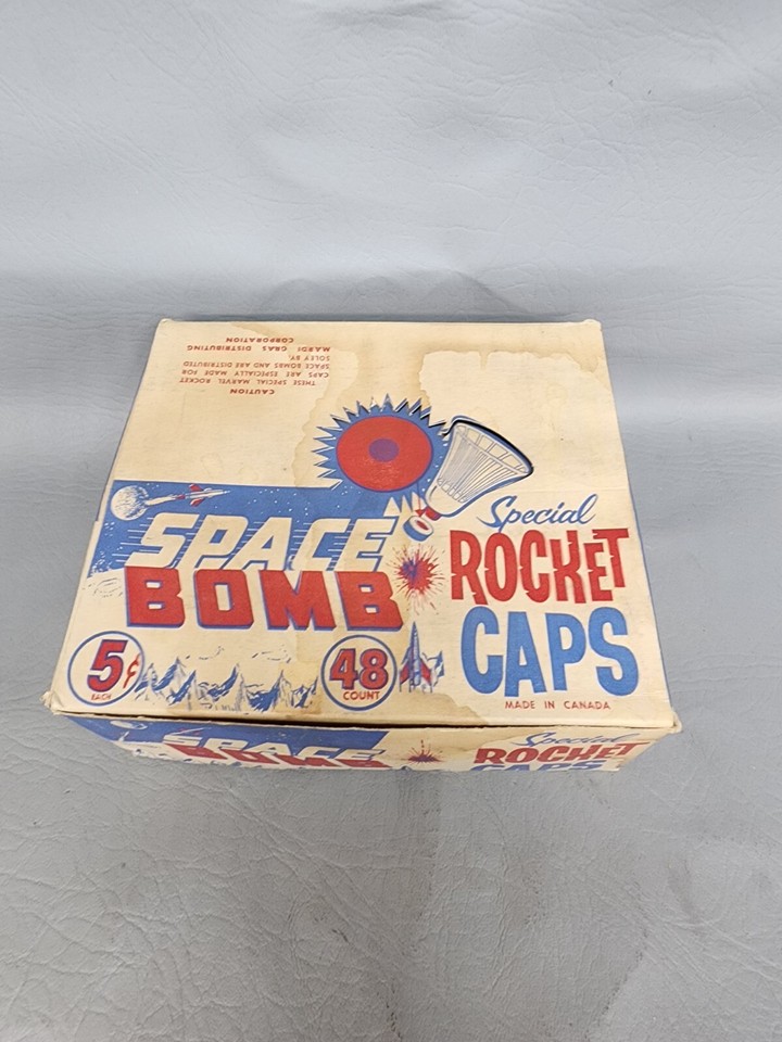 (Empty Box) Vintage 1960's Cap Guns - Space Bomb Special Rocket Caps 48 ...