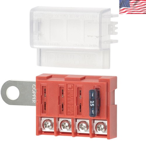 Compact 4-Circuit Battery Terminal Fuse Block - Maximum 100A, Easy ...