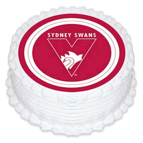 Sydney Swans Round Edible Icing Decoration AFL Footy Football Party ...