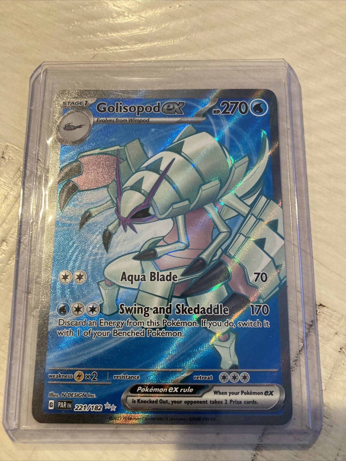 Pokémon TCG Golisopod ex Paradox Rift 221/182 Holo Ultra Rare | eBay