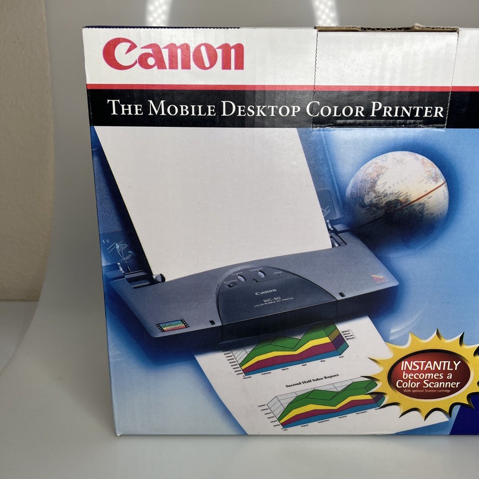 Cannon BJC-80 Portable Color Bubble Jet Printer New Open Box | eBay