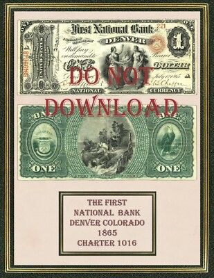 Colorado National Currency Print 1863-1935 8-1/2" X 11" Collectible | eBay