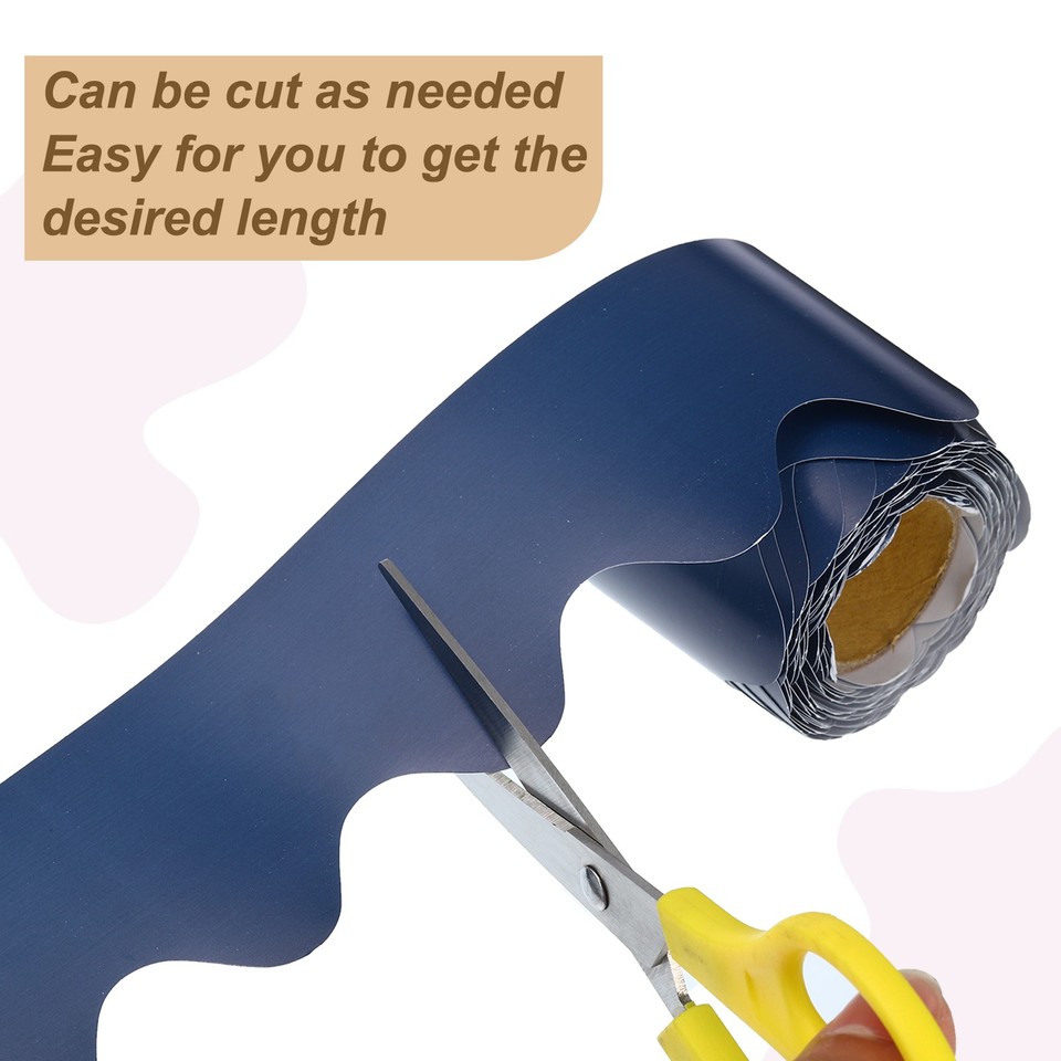 6 Pcs196.8 Ft Bulletin Board Scalloped Borders Trim Decor 6 Color | eBay UK