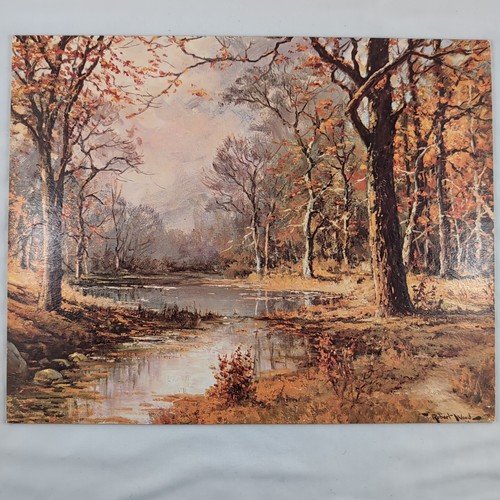 October Morn Robert Wood Lithograph Art Reproduction 10x8" VTG Promo ...