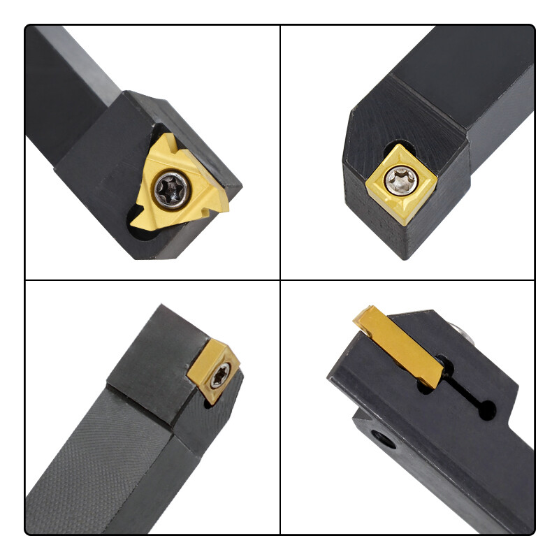 7 X Lathe Turning Tool Holder Carbide Inserts Set Wrench Boring Bar ...