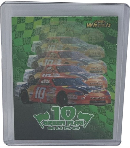 Ricky Rudd 1998 Wheels Green Flag Green Foil Insert Card NASCAR Racing ...