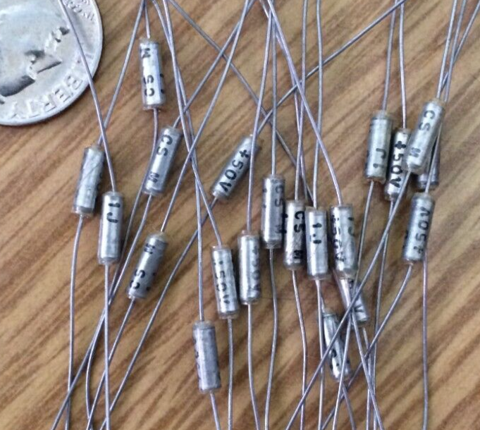 NEW Lot 20 1uF 50V 1 MF Axial ELECTROLYTIC Capacitor CS M Ultra Small ...